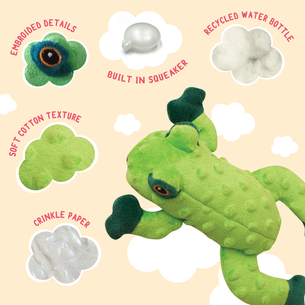 Plush Frog Toy for Dogs