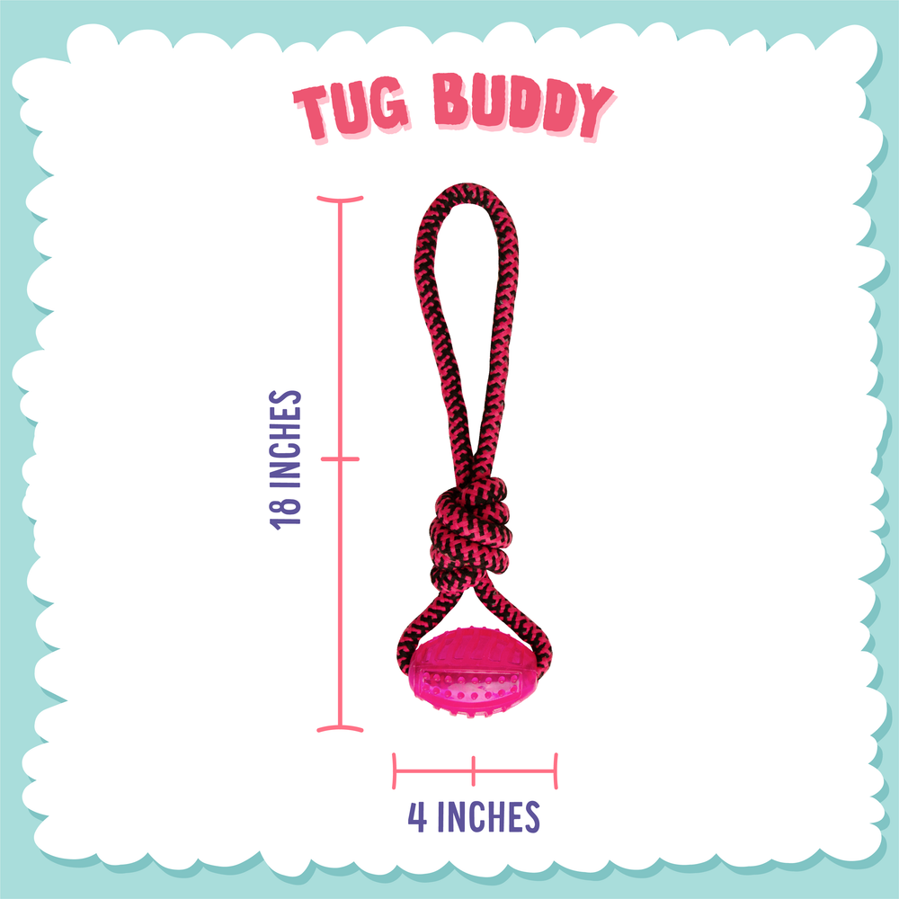Tug Buddy Rubber Rope Dog Toy
