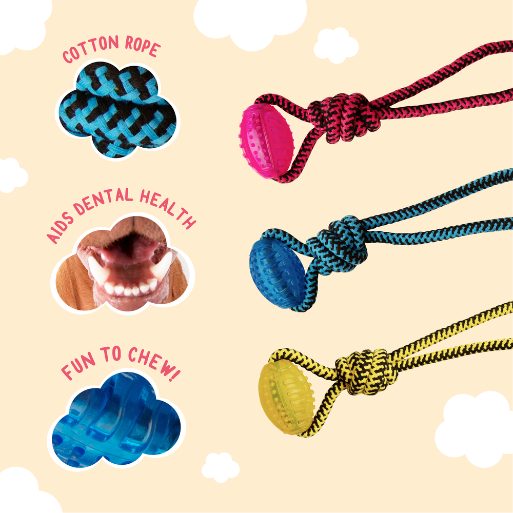 Tug Buddy Rubber Rope Dog Toy