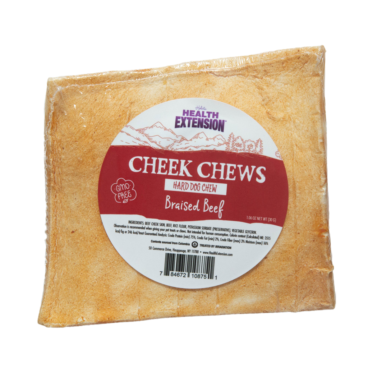 Health Extension Cheek Chews Braised Beef for Dogs